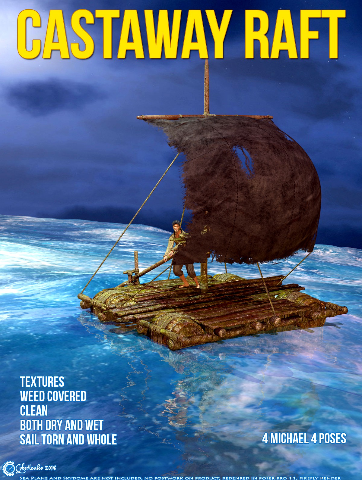 Castaway Raft 3d model