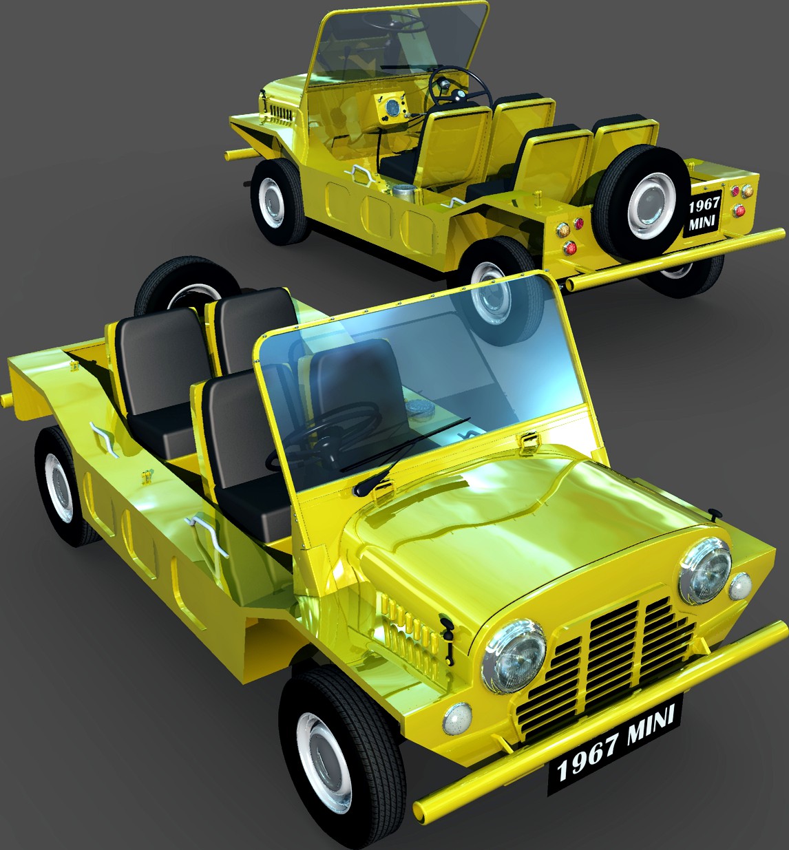 MINI MOKE-EXTENDED LICENSE 3d model