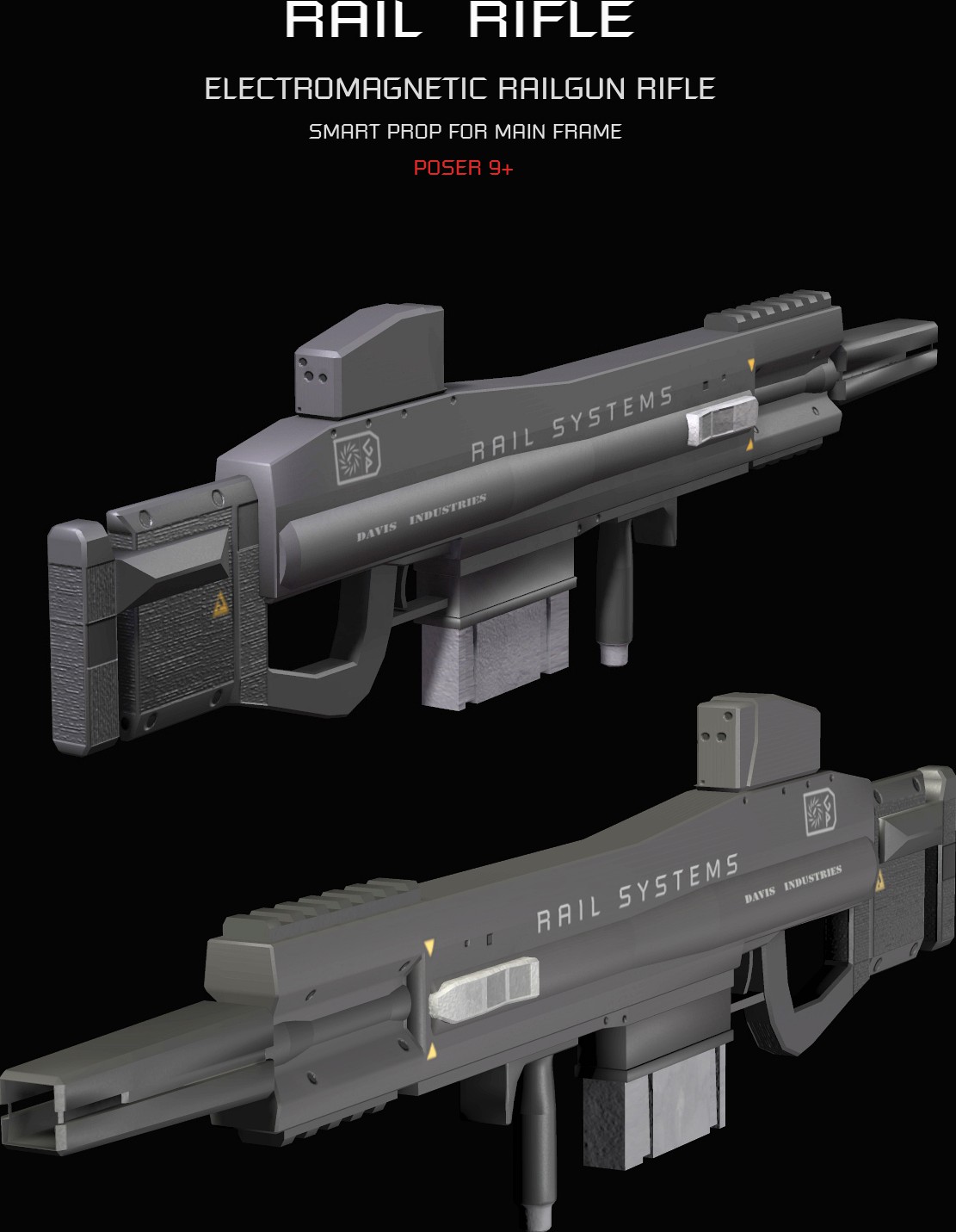 Rail Rifle 3d model
