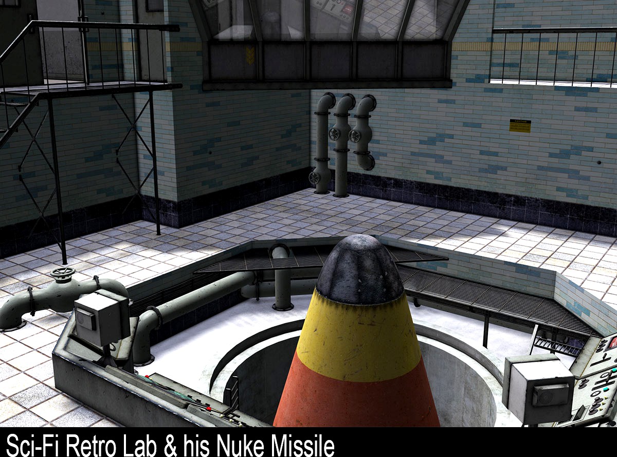 Sci-fi Retro Lab 3d model