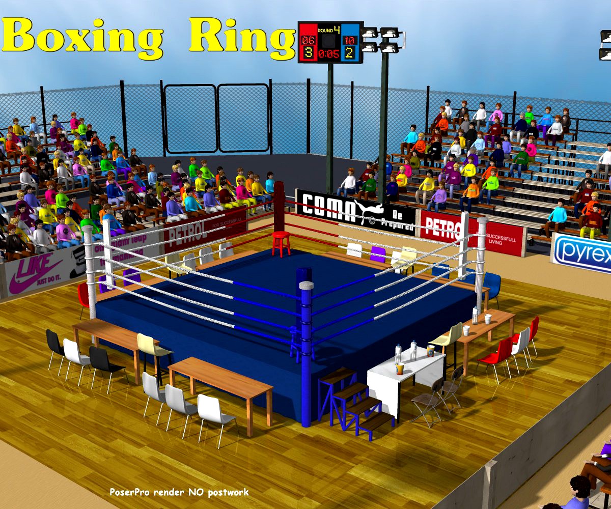 Stadium Boxing Ring 3d model