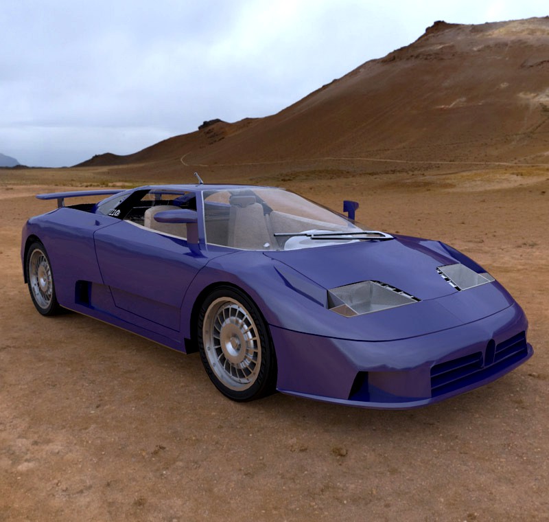 Bugatti EB 110 for 3D Studio Max model