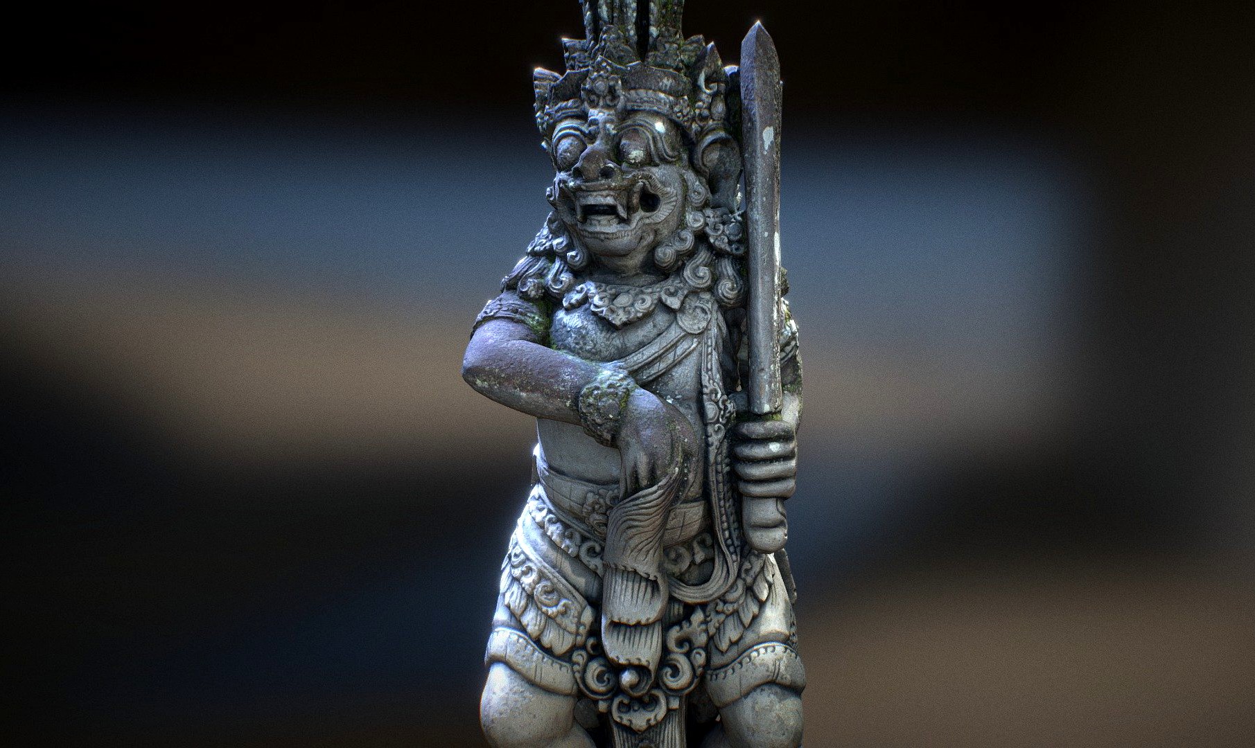 Bali-statue-012 3d model