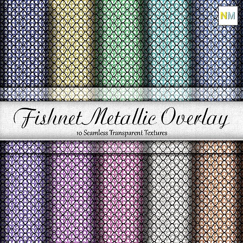 Fishnet Metallic Overlay Seamless Textures Se 3d model