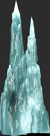 Low poly Sharp Ice Column 01 3d model