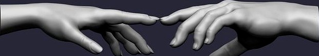 Male and female hand pose | 3D model