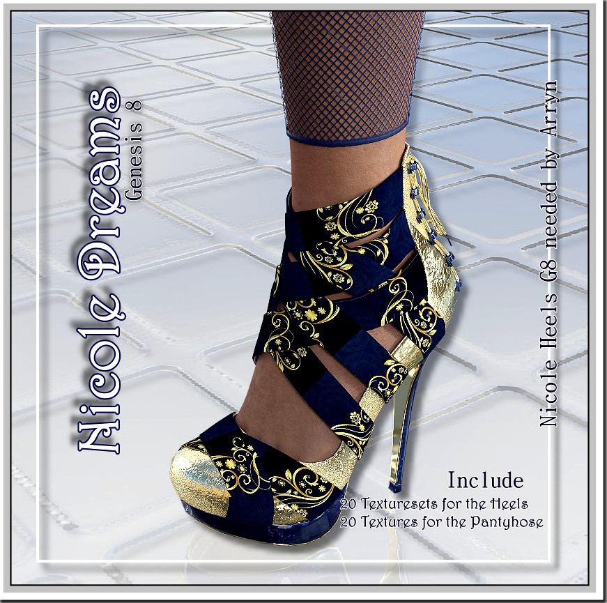 Nicole Dreams - 20 IrayPresets for Nicole Heels 3d model