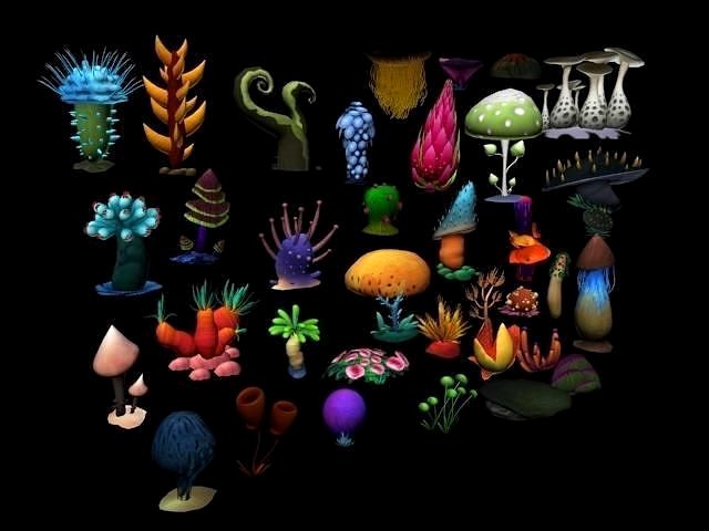 Cartoon Seaweed 3 3d model