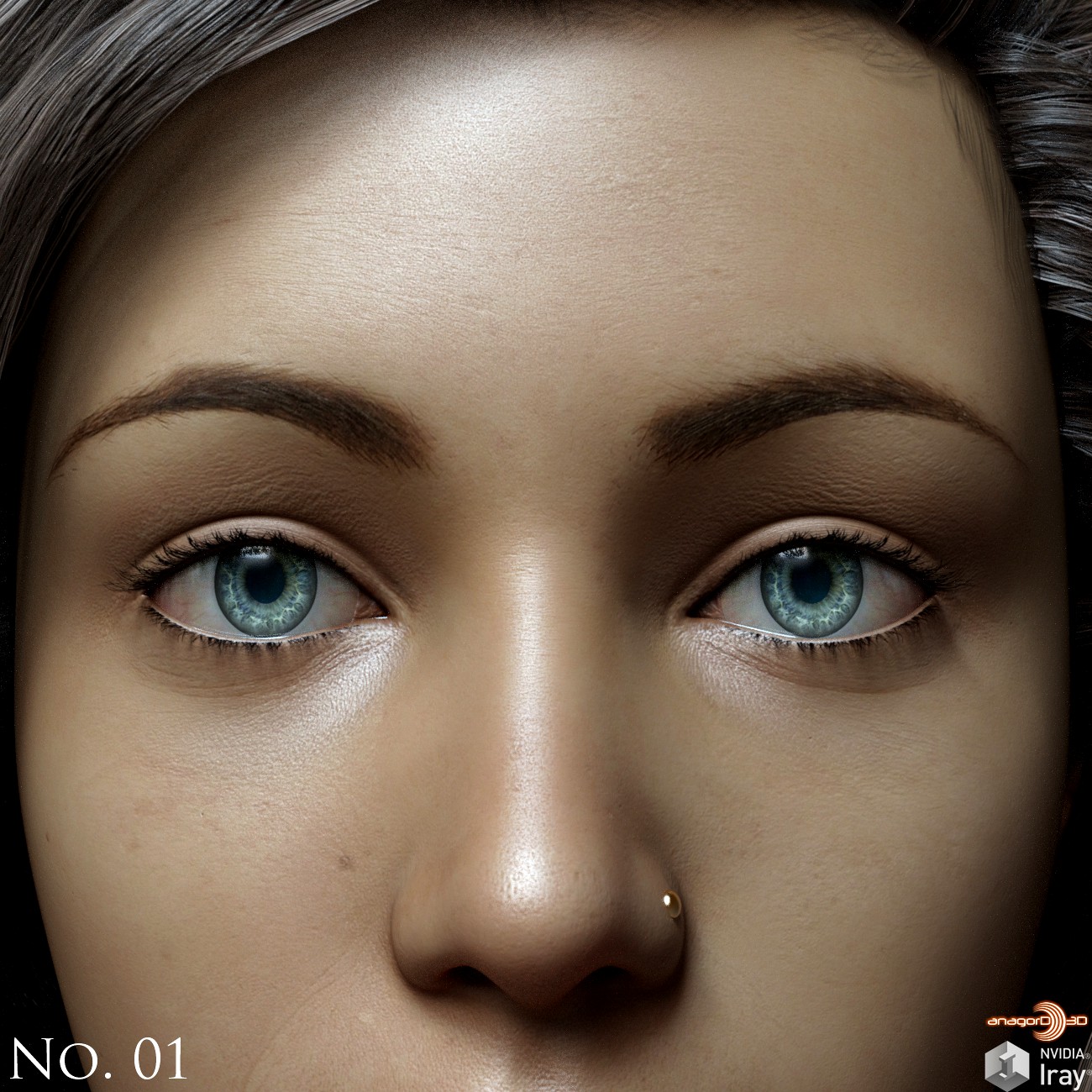 Eyes,Eyebrows&Lashes Morphs for G8F Vol 1 3d model