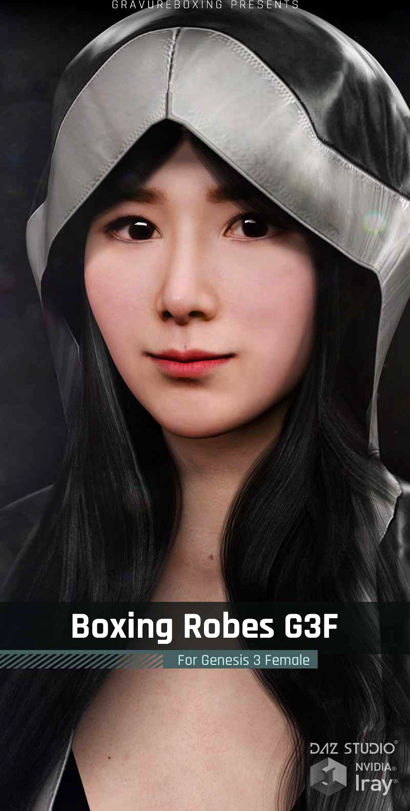 Boxing Robes G3F for Genesis 3 Female 3d model