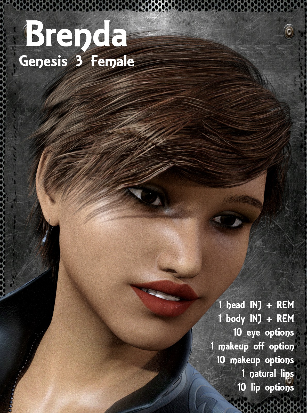 Brenda for Genesis 3 Female 3d model