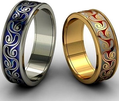 Set of 3D models of wedding rings | 3D