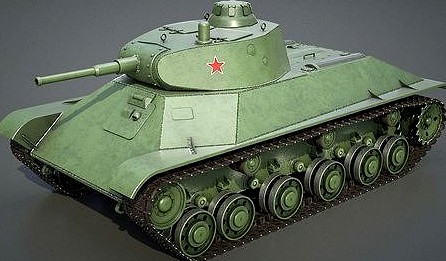 T-50 - Soviet light tank 3d model