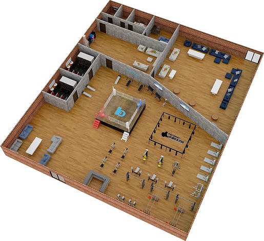 full model floor plan boxing boxing 3d