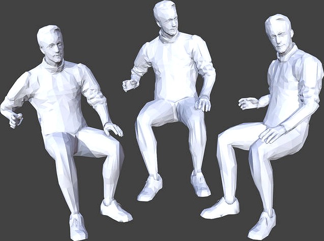 Low Poly Male 07 - Animated 3d model