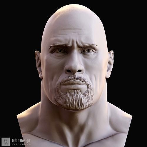 The Rock Dwayne Johnson 3D model print | 3D