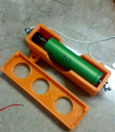 18650 lithium Battery holder 3D print ready | 3D model
