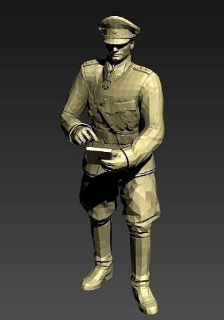 German officer WWII | 3D model