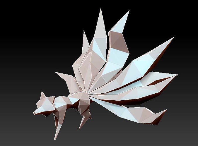 nine tail fox printable 3d model | 3D