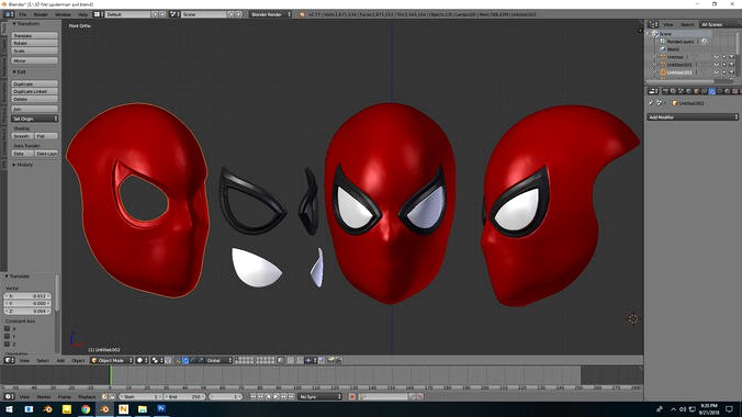 spiderman Normal Faceshell | 3D model