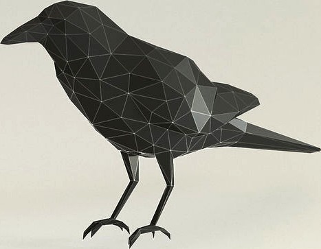 low poly crow | 3D model