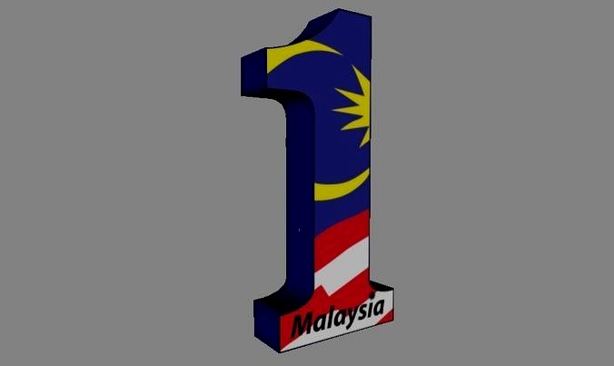 1Malaysia Logo 3d model