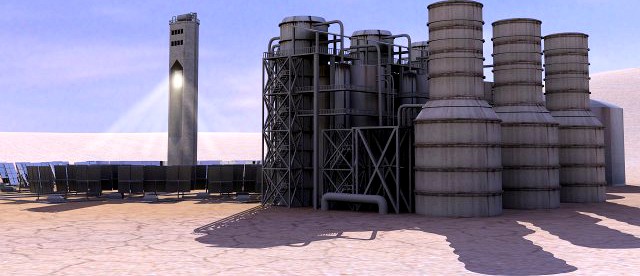 Solar Power Plant 3D Model