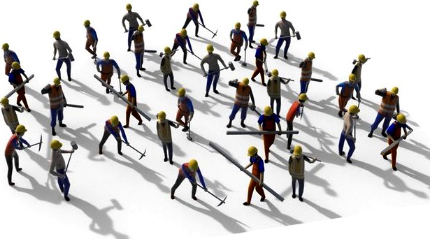 Low Poly Workers Packs 2 3d model