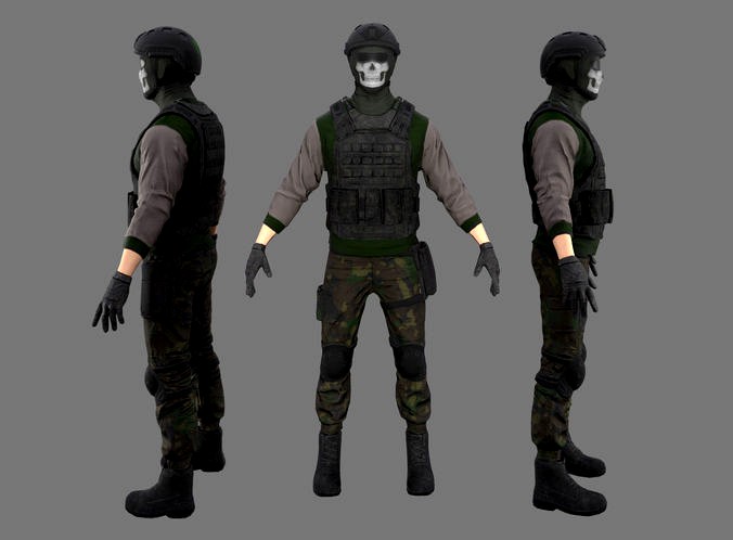 Character Soldier 3d model