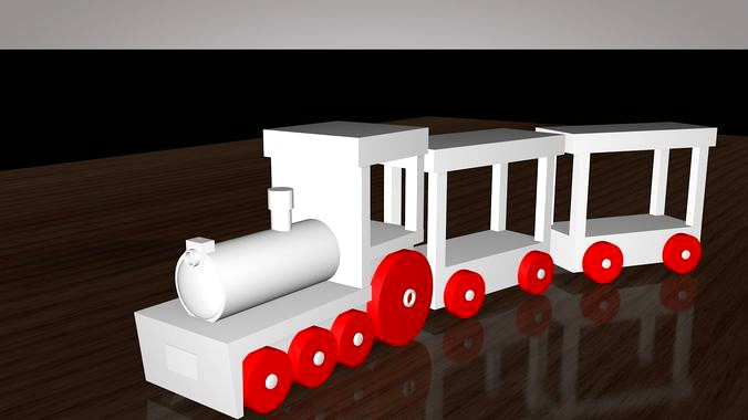 Toy Train 3d Modeling