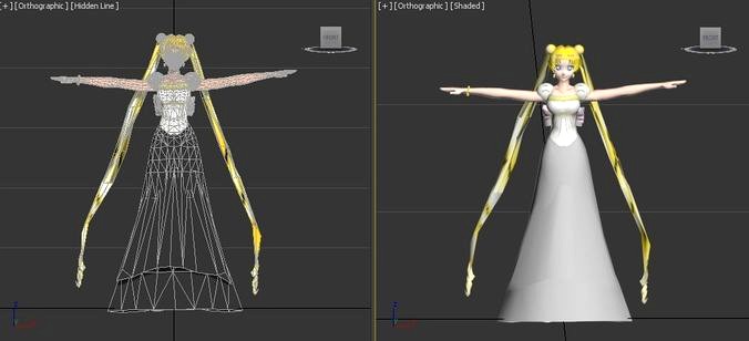 serenity sailor moon VR - AR - low-poly 3D model