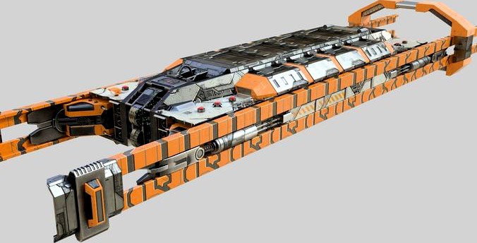 Sci-Fi Cargo Train 3d model