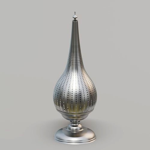 Moroccan Perforated Metal Conical Lantern 3d model