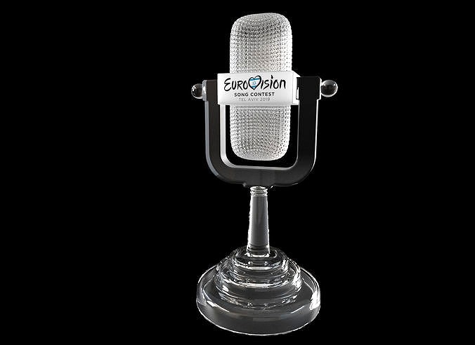 The Eurovision Glass Microphone Trophy 3d model