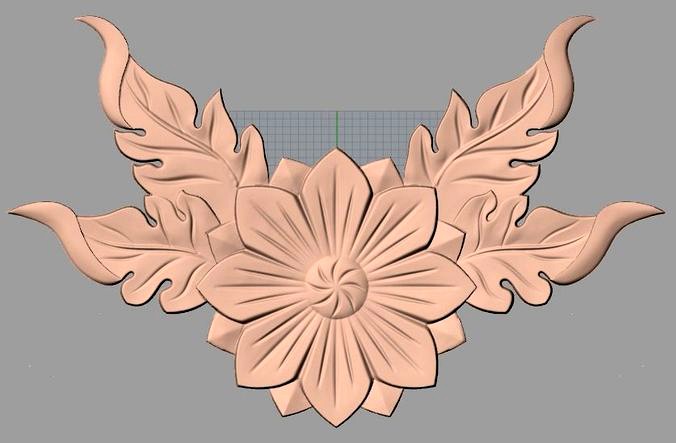Artcam 3D relief STL models for CNC woodworking E107