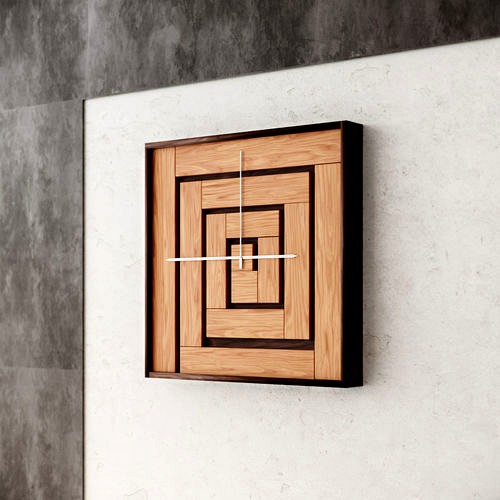 Wall Wood Clock 3d model