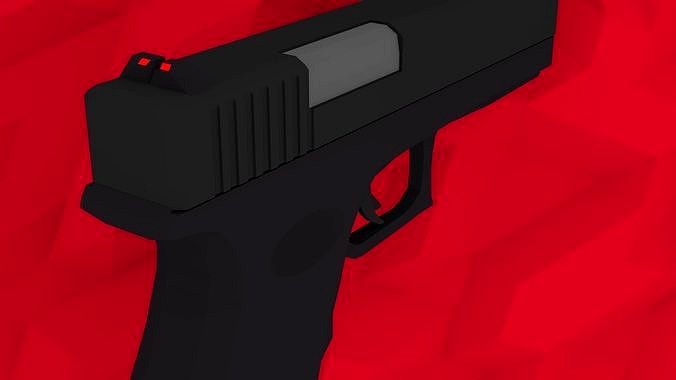 Low-Poly Glock 19 3d model