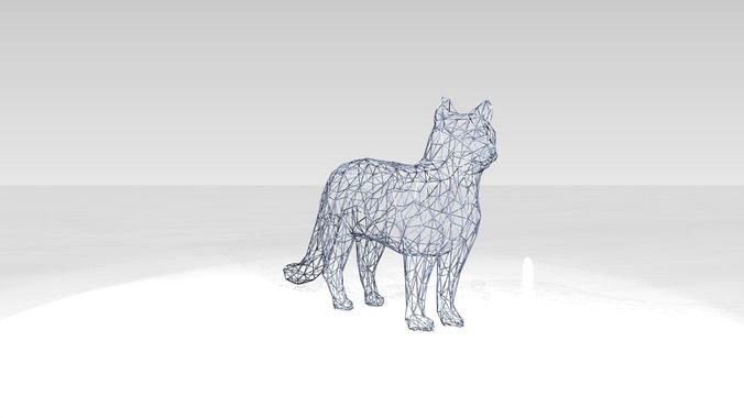 Cat Wireframe 3d model