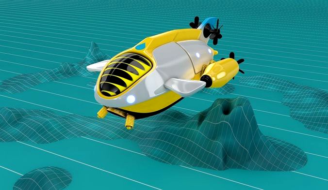 Submarine Balloon Ship 3d model