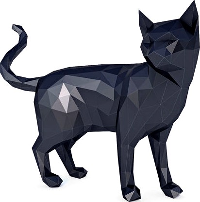 Cat Low Poly v3 3d model