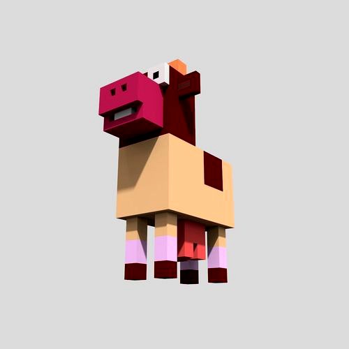 Voxel Cow 3d model