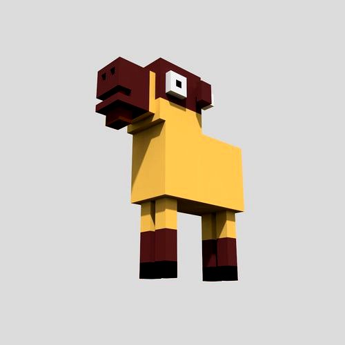 Voxel Goat 3d model