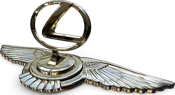 lexus hood ornament 3d model