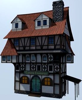 Medieval Building Modular 3d model