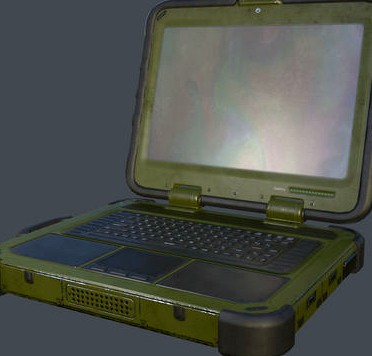 Shielded Military Laptop 3d model