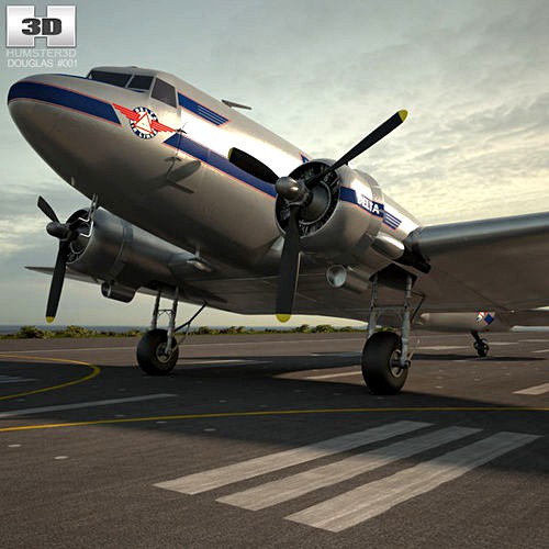 Douglas DC-3 3d model