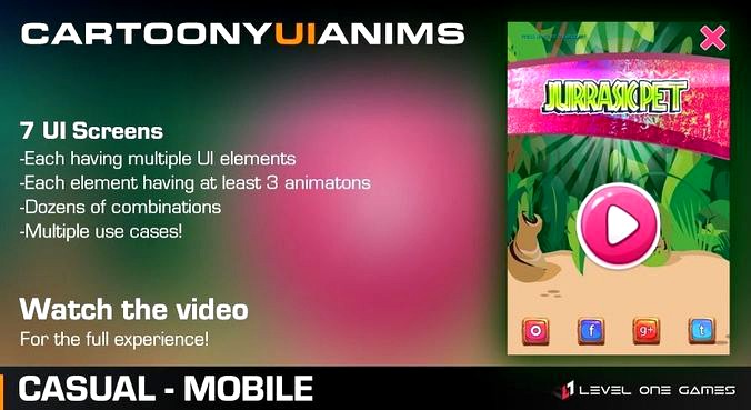 Cartoony UI Anims 3d model