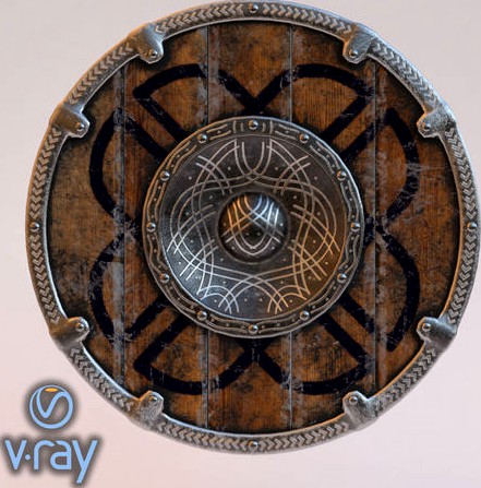 Viking shield 3d model