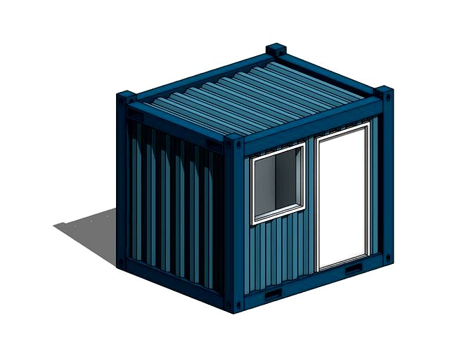 Office Container 10ft - Revit Family 3d model