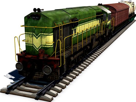 Cargo Train 3d model